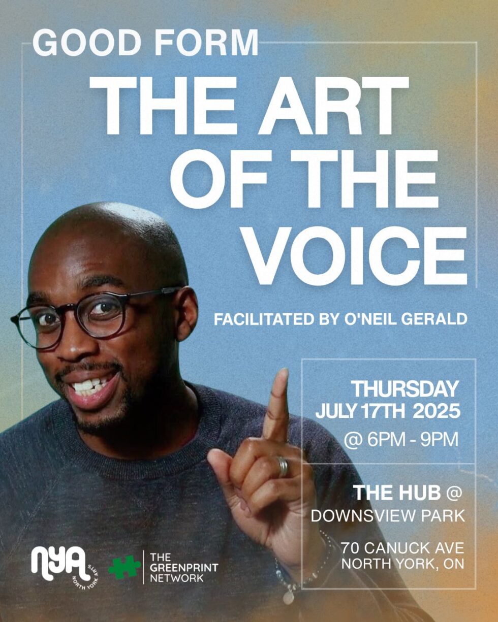 GOOD FORM – 2 PART WORKSHOP SERIES | North York Arts